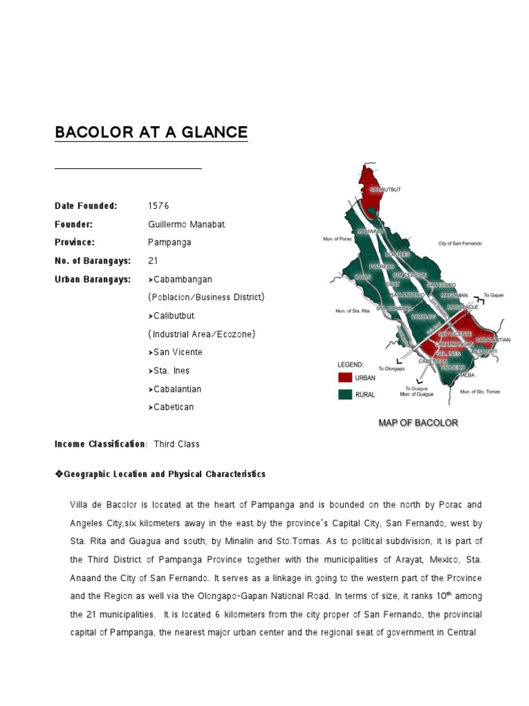 Bacolor Map | PDF | Nature | Business