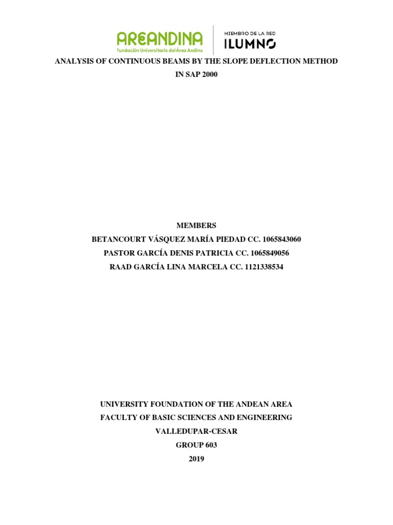 Analysis of Continuous Beams by The Slope Deflection Method in Sap 2000 ...