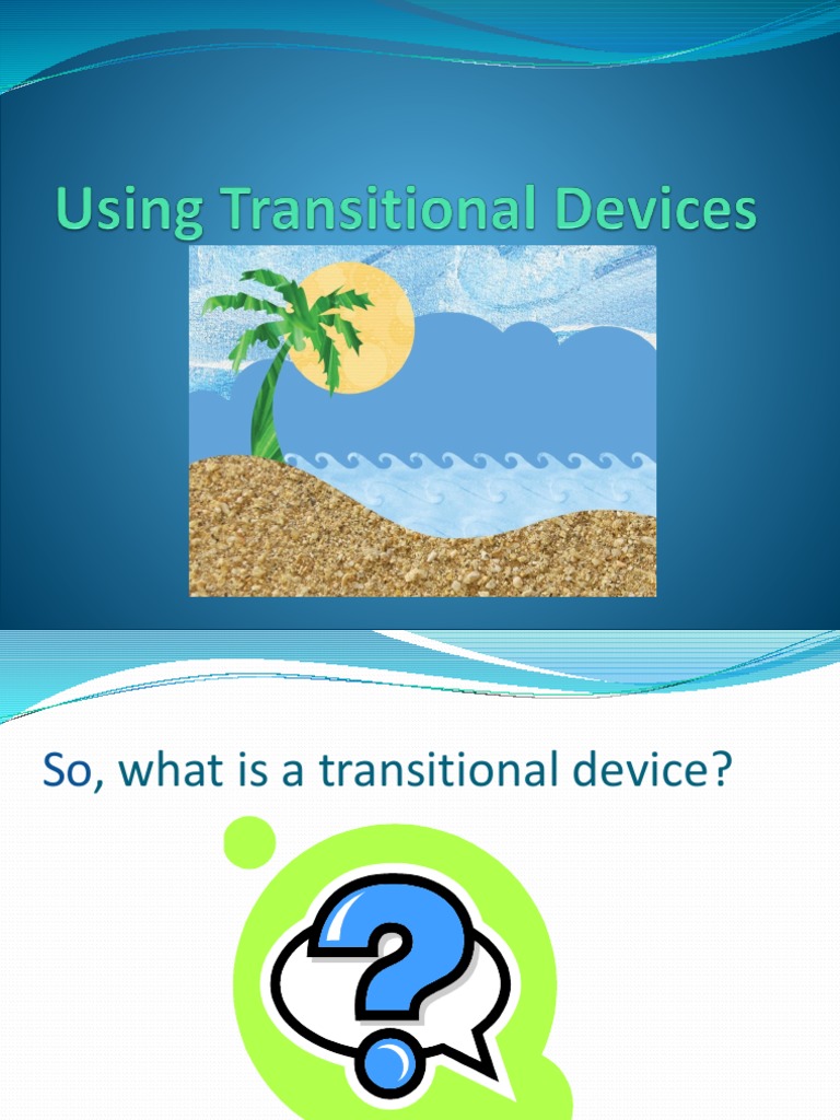 Using Transitional Devices | PDF | Semiotics | Communication