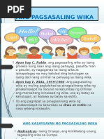 Pagsasaling Wika-Worksheets | PDF