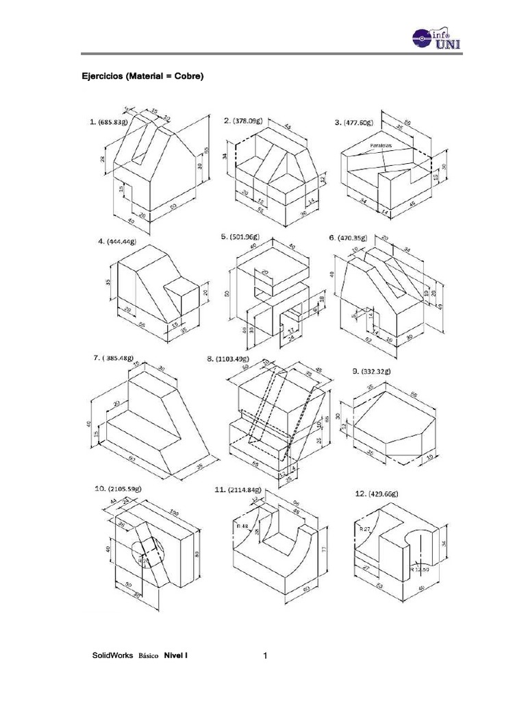 Ejercicios Solidworks | PDF | Science | Ingeniería