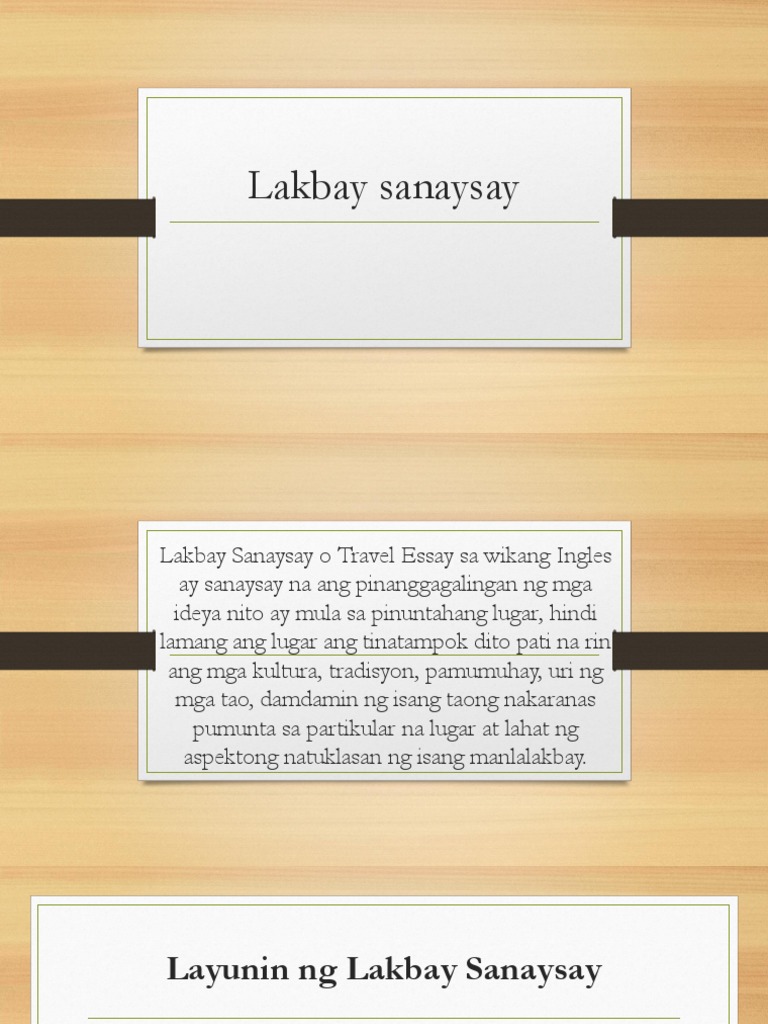 Lakbay Sanaysay | PDF
