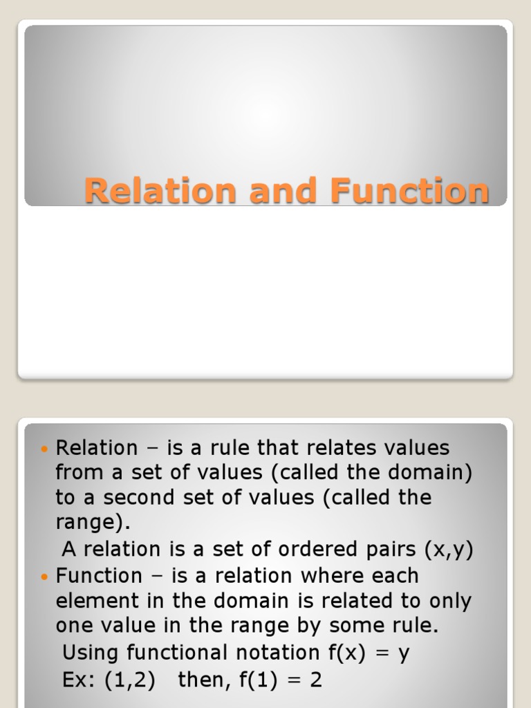 Lesson 1relation and Function | PDF