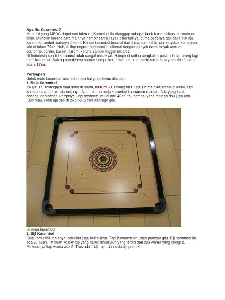 Apa Itu Karambol | PDF