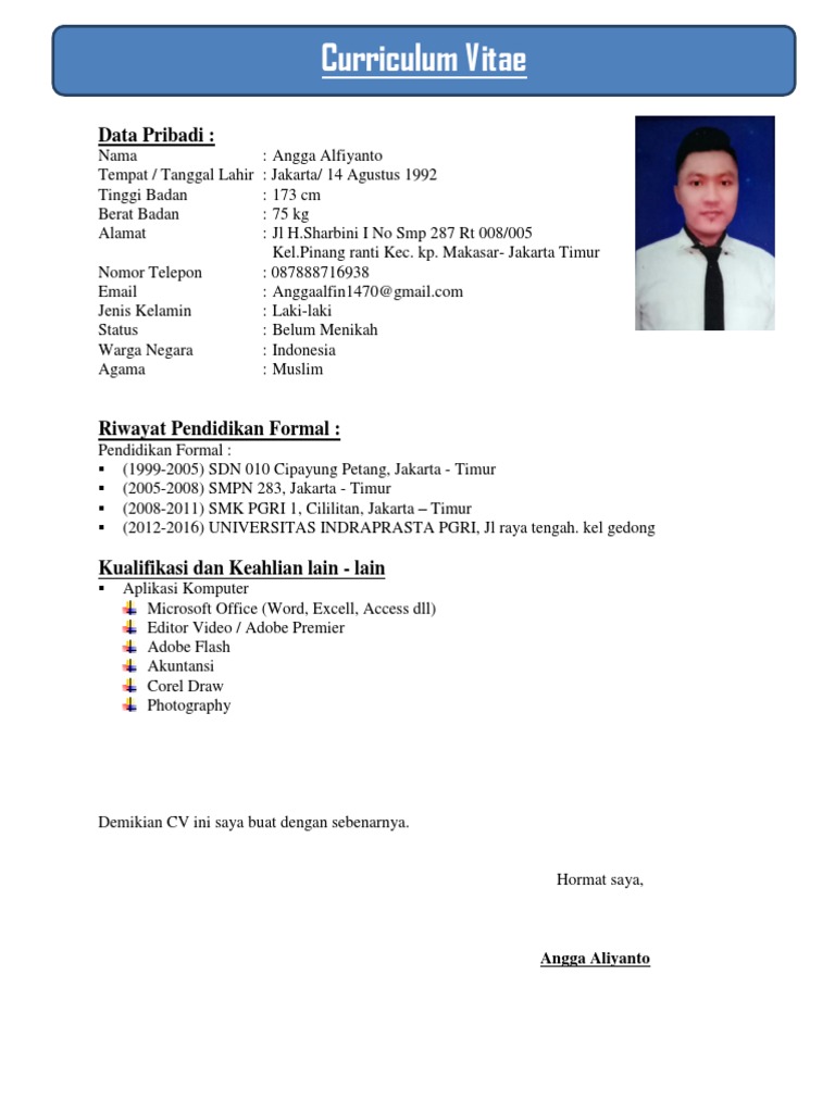Angga CV | PDF