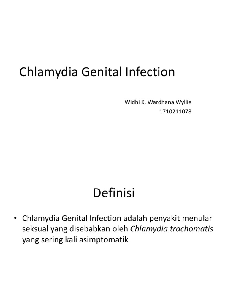 Chlamydia Genital Infection | PDF