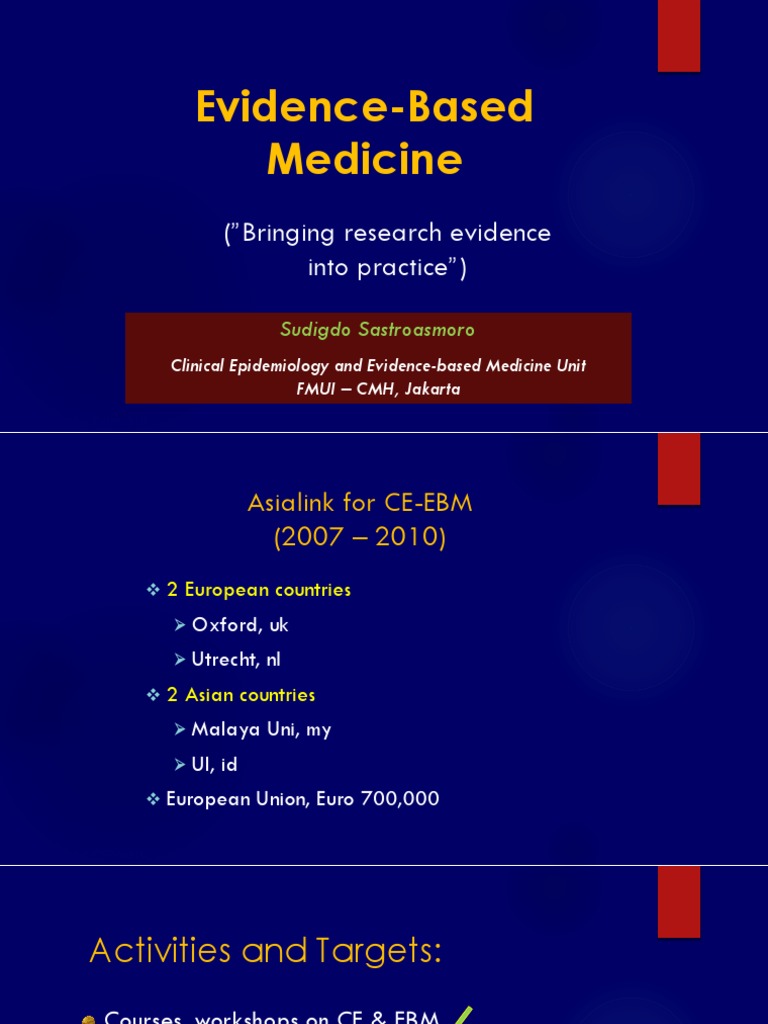 Introduction To EBM | PDF | Evidence Based Medicine | Medicine