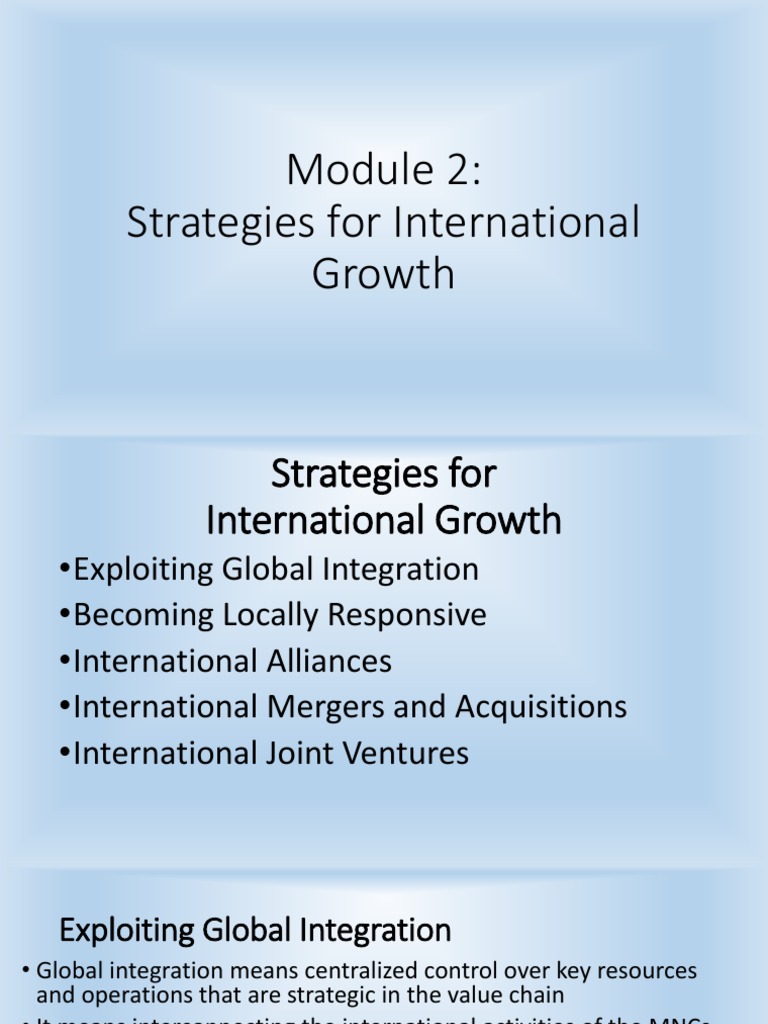 IHRM Module 2 | PDF | Small And Medium Sized Enterprises | Mergers And Acquisitions