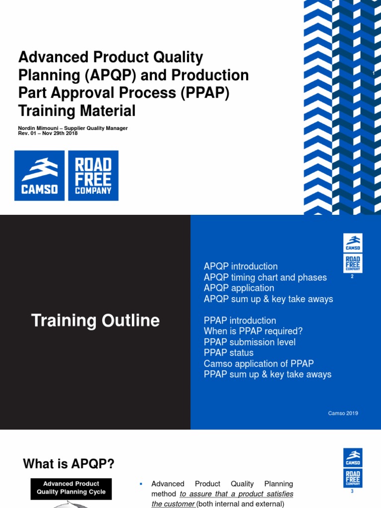 Advanced Product Quality Planning (APQP) and Production Part Approval Process (PPAP) Training ...
