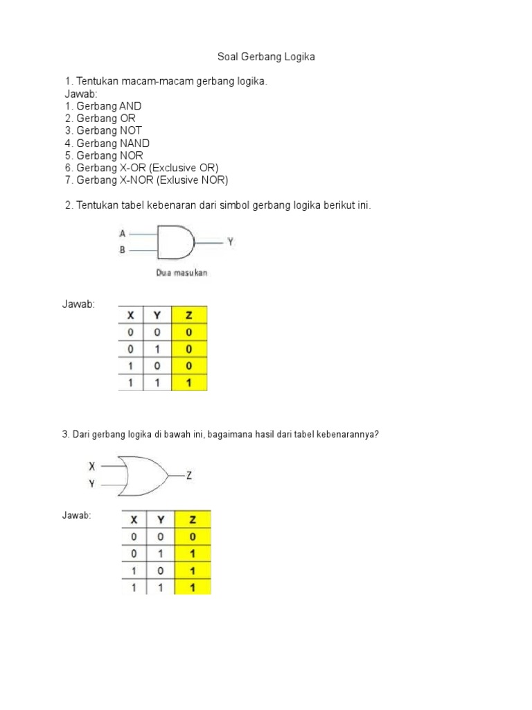 Soal Gerbang Logika | PDF