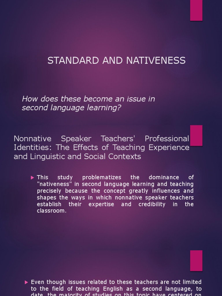 Standard and Nativeness | PDF | English Language | Foreign Language