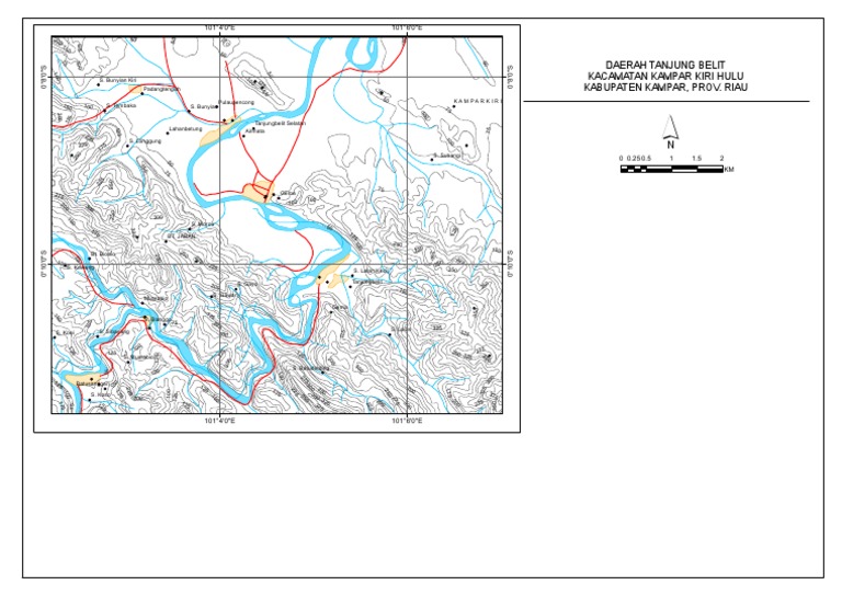 Peta Topo Lokasi Praktikum | PDF