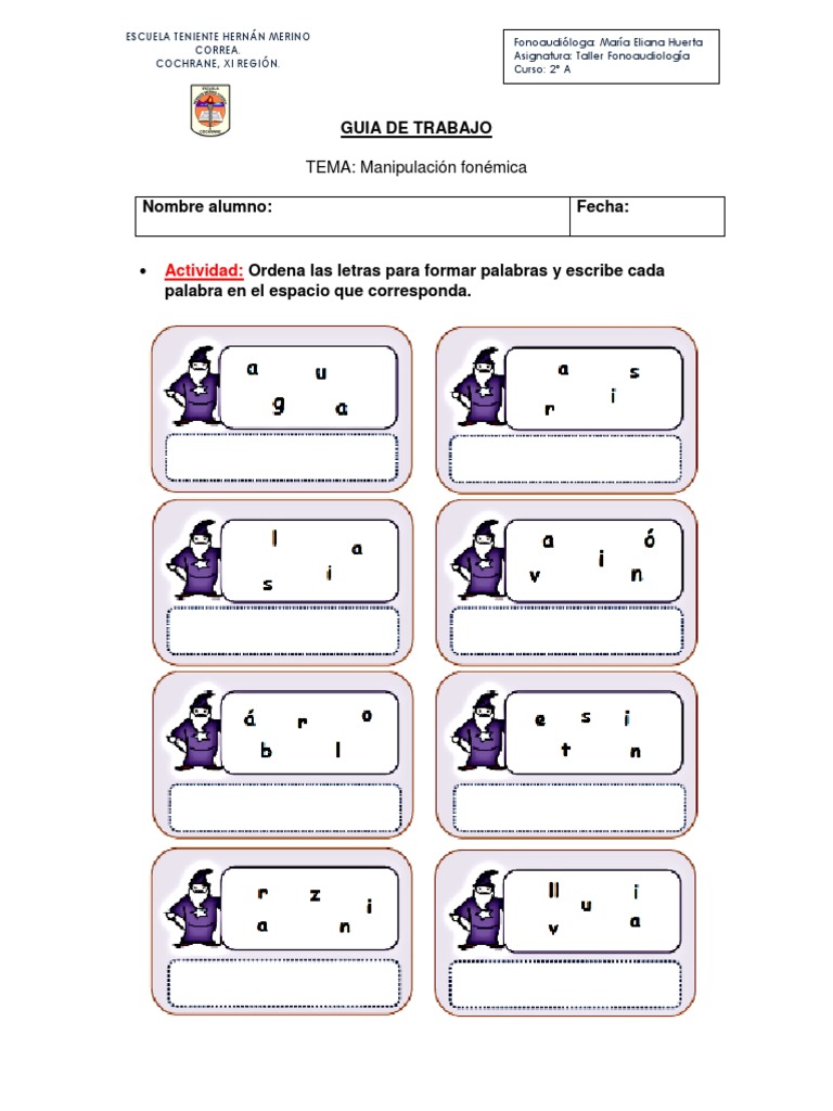 Guía Manipulación Fonémica | PDF