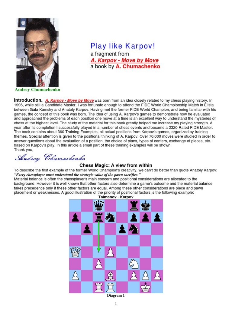 Karpov Book | PDF | Chess | Board Games