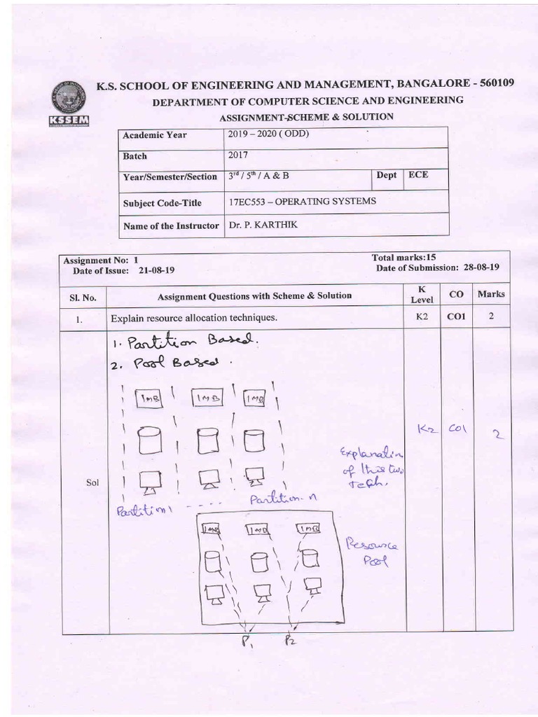 School of Engineering and Bangalore - Department & | PDF | Concurrency (Computer Science ...