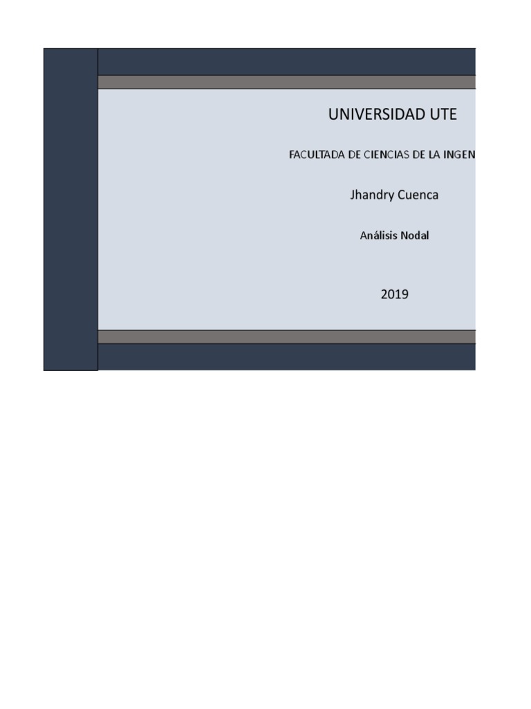 Análisis Nodal en Ingeniería UTE | PDF | Technology & Engineering