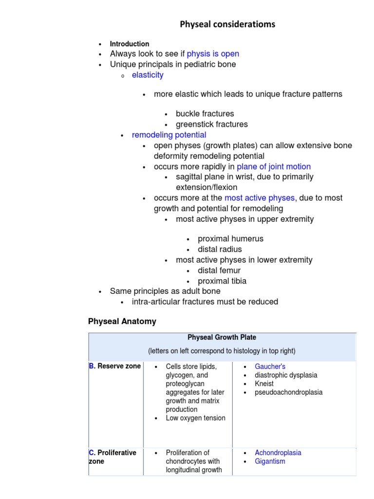 Physeal Consideratioms: Physis Is Open Elasticity | PDF | Shock ...