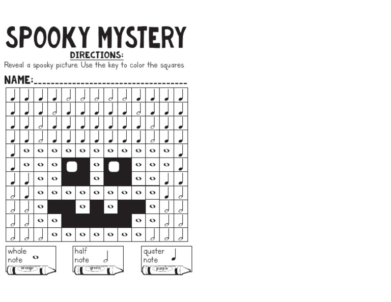 Spooky Mystery Coloring Activity | PDF | Home & Garden | Art