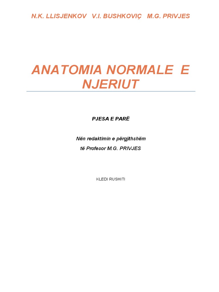 Libri Anatomia Normale e Njeriut | PDF