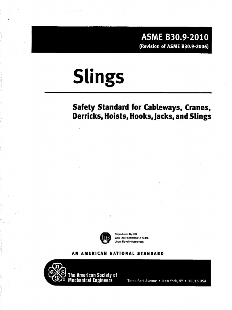 ASME B30.9 Slings PDF | PDF