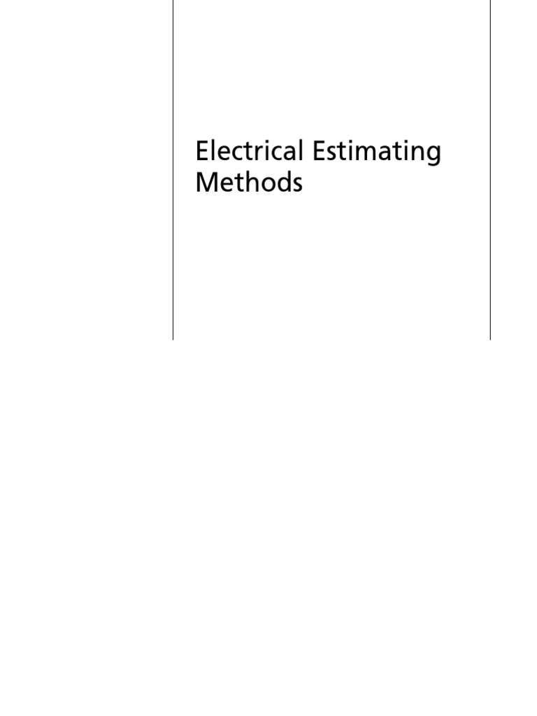 Electrical Estimating Methods | Download Free PDF | Electrical Wiring ...