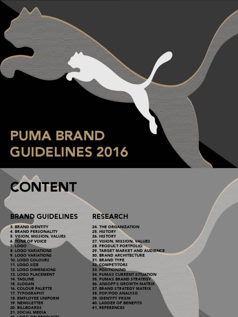 PUMA Brand Guidelines Overview 2024 | PDF | Brand | Adidas