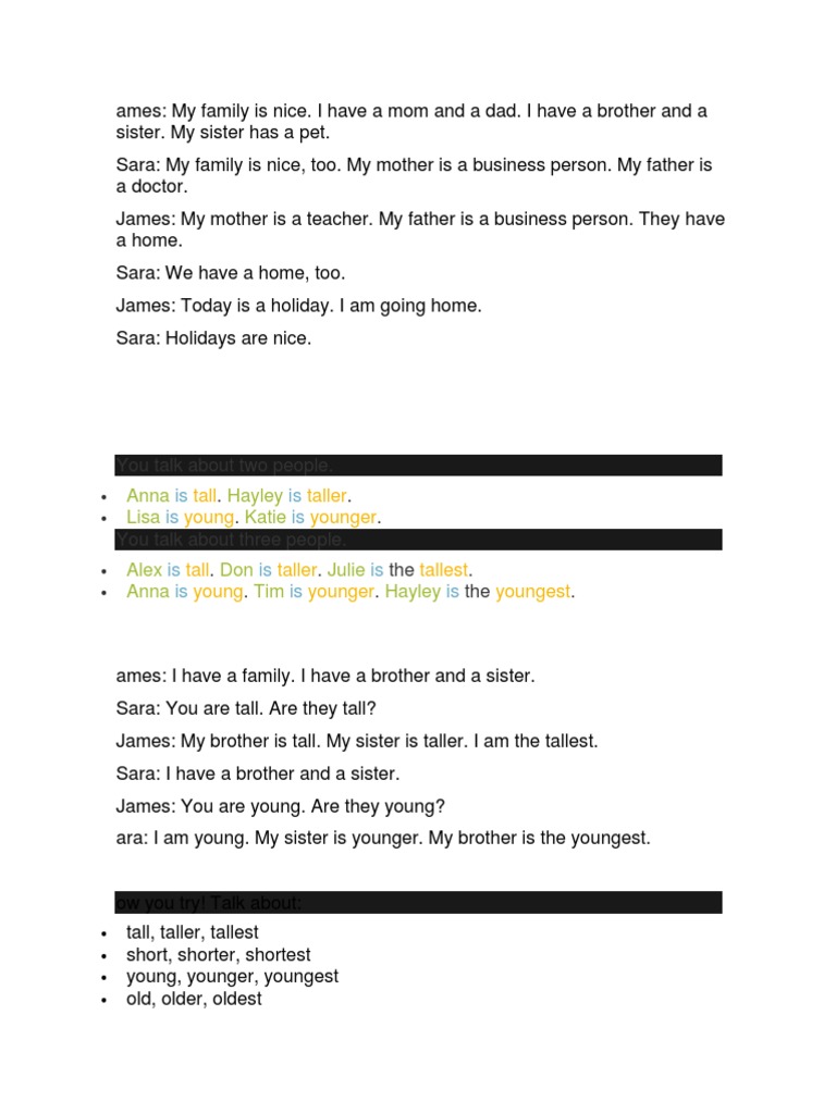 A Conversation Between Friends: Discussing Family, Activities and Daily ...