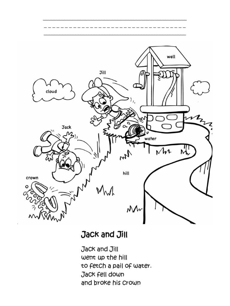 Jack and Jill Coloring Page | PDF