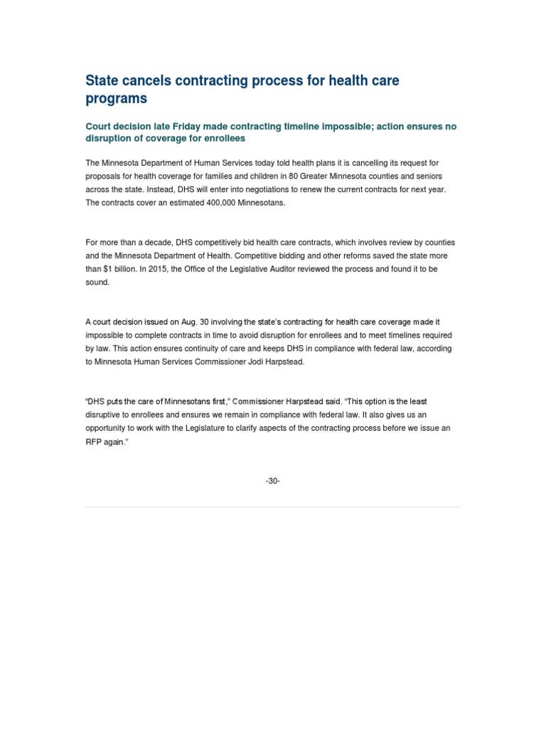 Dhs Procurement Release | PDF
