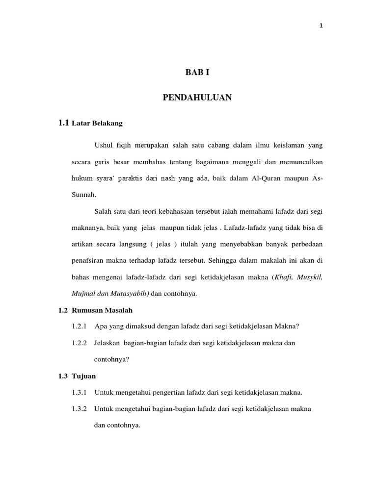 Khafi Musykil Mujmal Mutasyabih | PDF