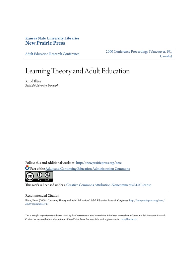 Illeris 2000 PDF | PDF | Adult Education | Learning