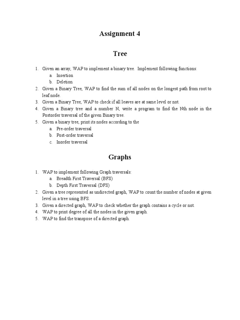 Assignment Tree, Graphs | PDF
