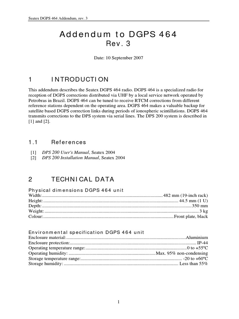 DGPS | PDF | Ultra High Frequency | Antenna (Radio)