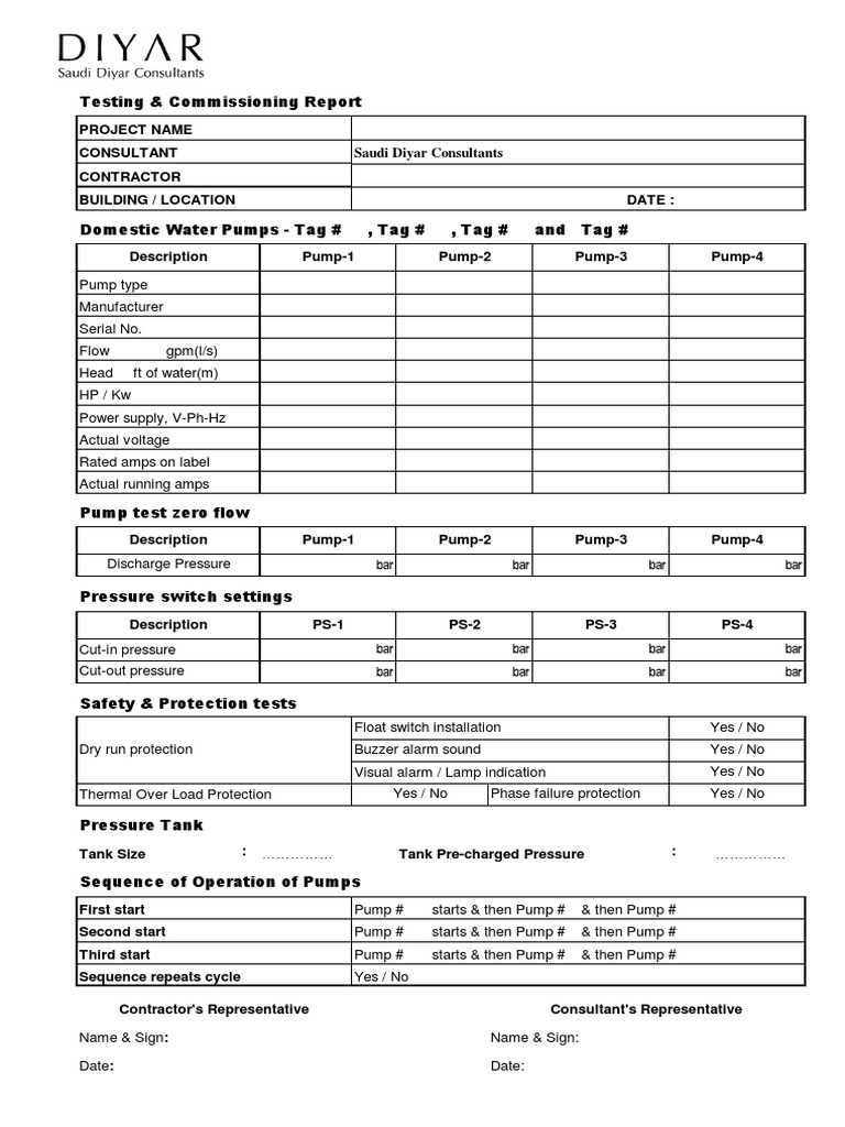 Testing & Commissioning Report | PDF