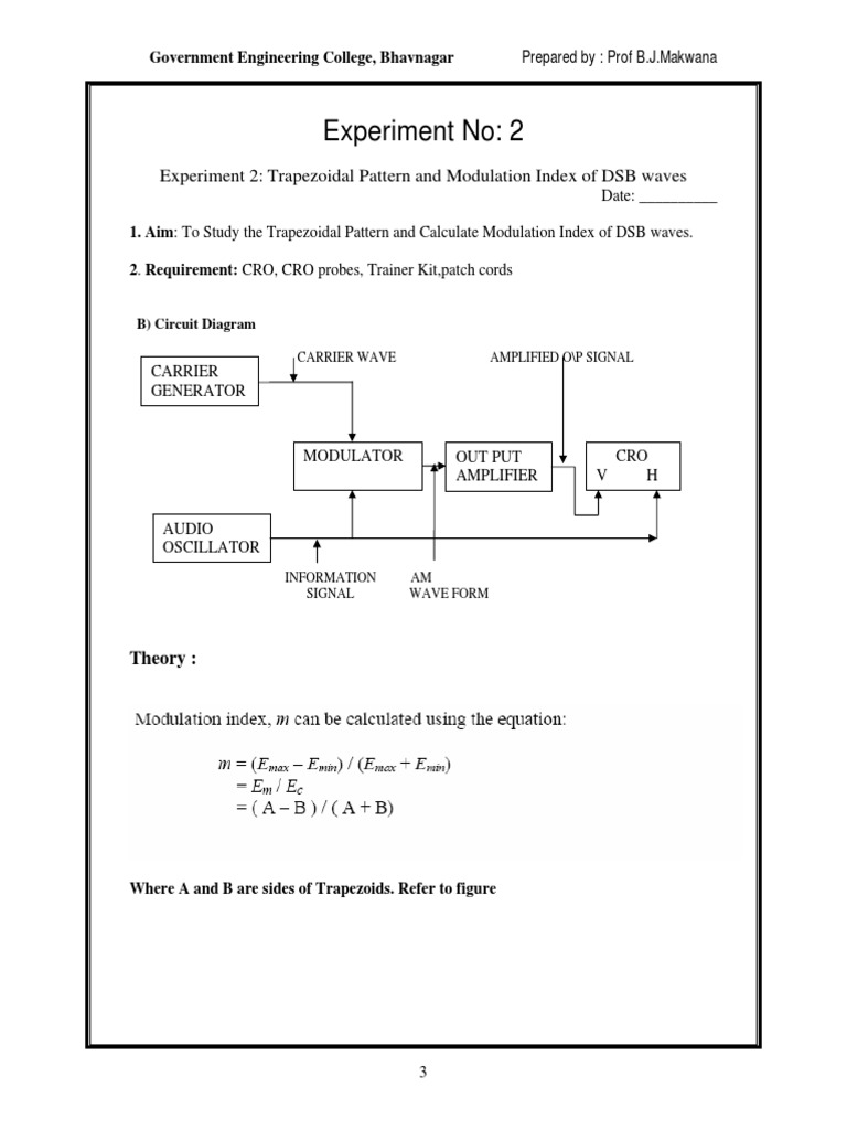 Experiment No: 2: Experiment 2: Trapezoidal Pattern and Modulation ...