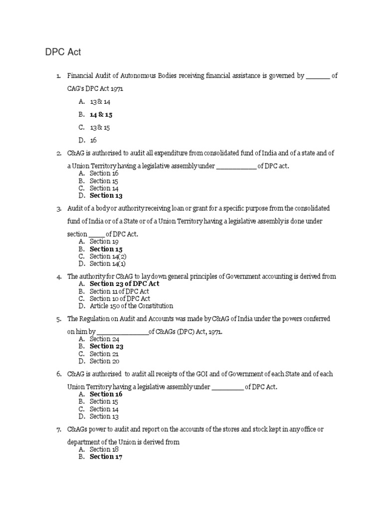 DPC Act | PDF | Government Of India | Official Documents