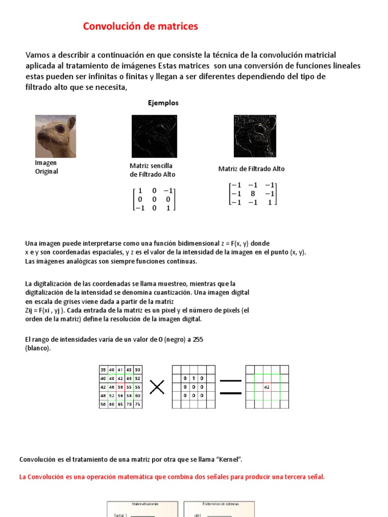 Convolucion de Matrices | PDF | Circunvolución | Matriz (Matemáticas)
