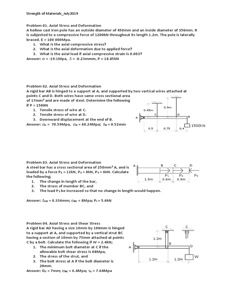 Strength July2019 | PDF | Bending | Stress (Mechanics)