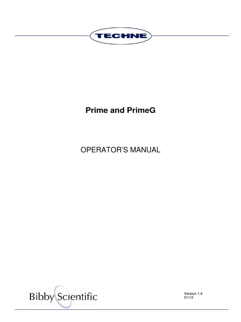 Prime and Primeg: Operator'S Manual | PDF | Nucleic Acid Thermodynamics ...