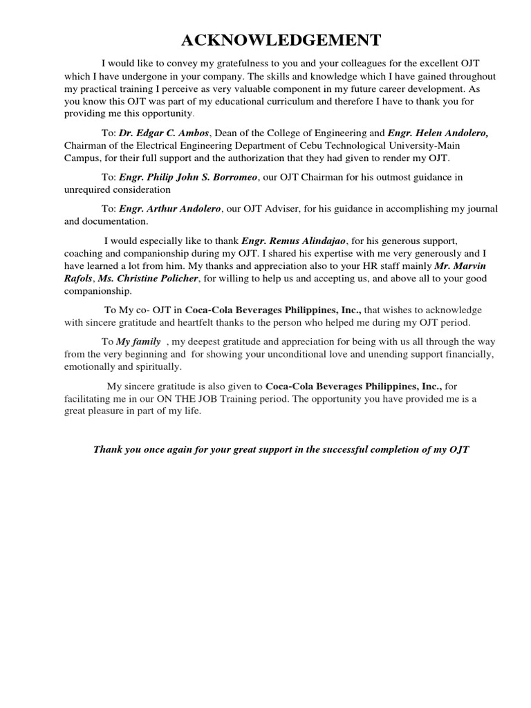 Acknowledgement: Rafols, Ms. Christine Policher, For Willing To Help Us ...