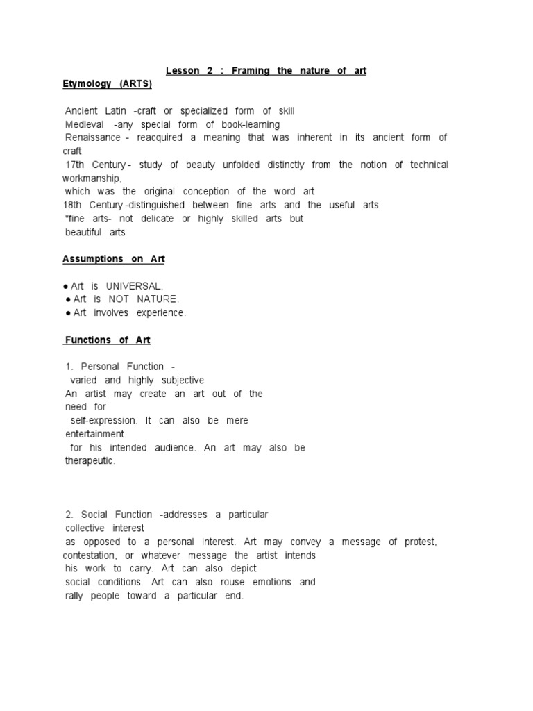 Etymology of Art | PDF