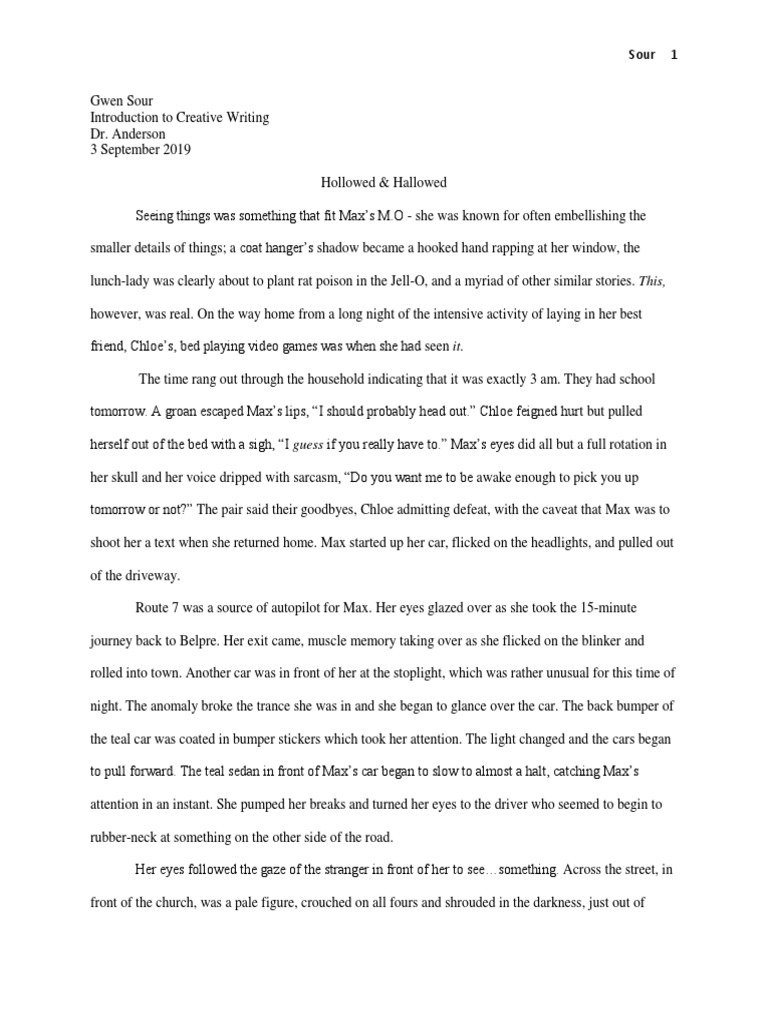 Short Story Assignment | PDF | Nature Short Story Assignment | PDF | Nature