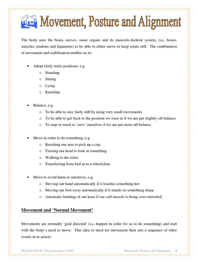 Movement Posture and Alignment | PDF | Senses | Nervous System