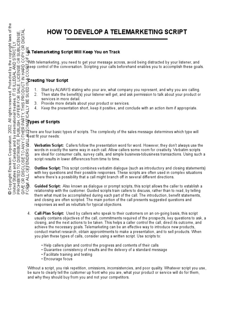How To Develop A Script | PDF | Copyright | Business