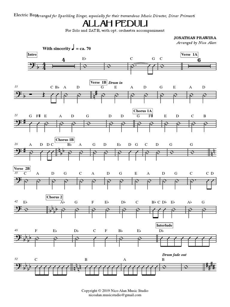 Allah Peduli Allah Peduli Allah Peduli Allah Peduli: With Sincerity Ca | PDF | Song Structure ...