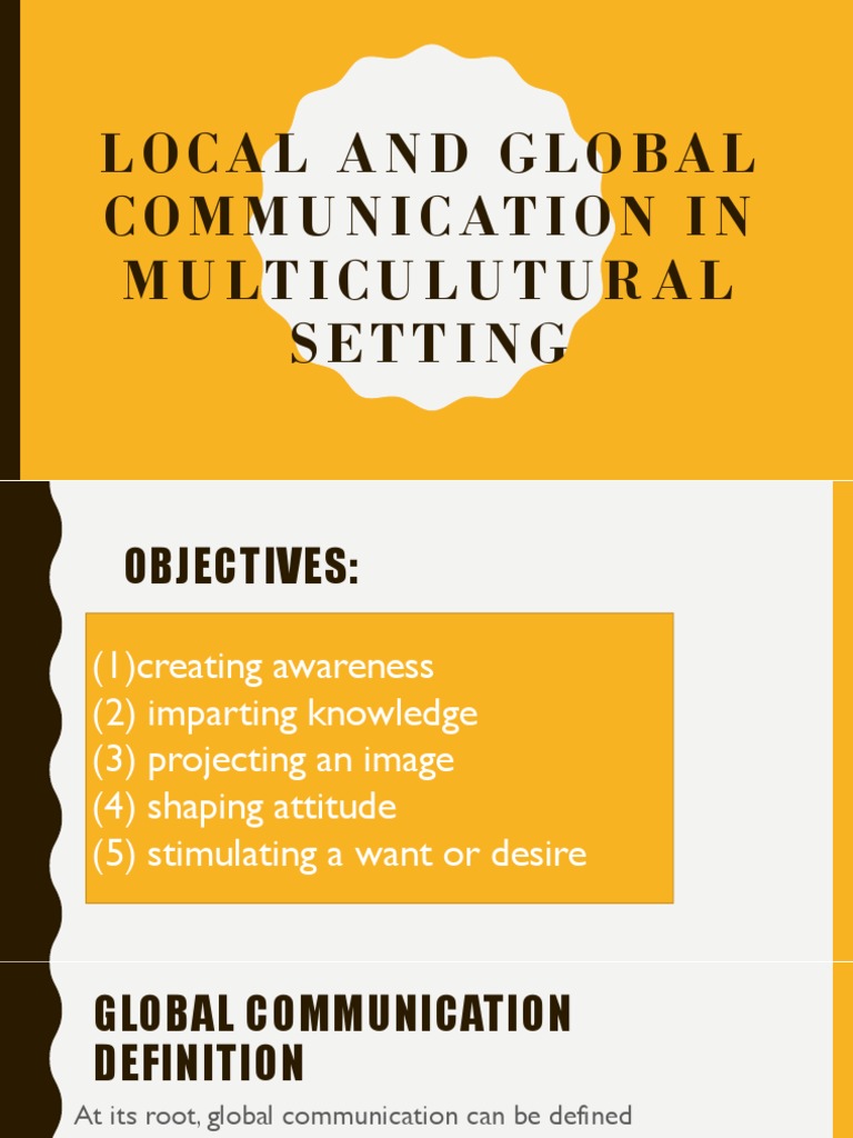 Global and Multicultural Literacy | PDF | Community | Communication