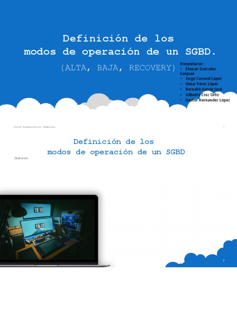 Definicion de Modos de Operacion de Un DBMS | PDF | Apoyo | Archivo de computadora
