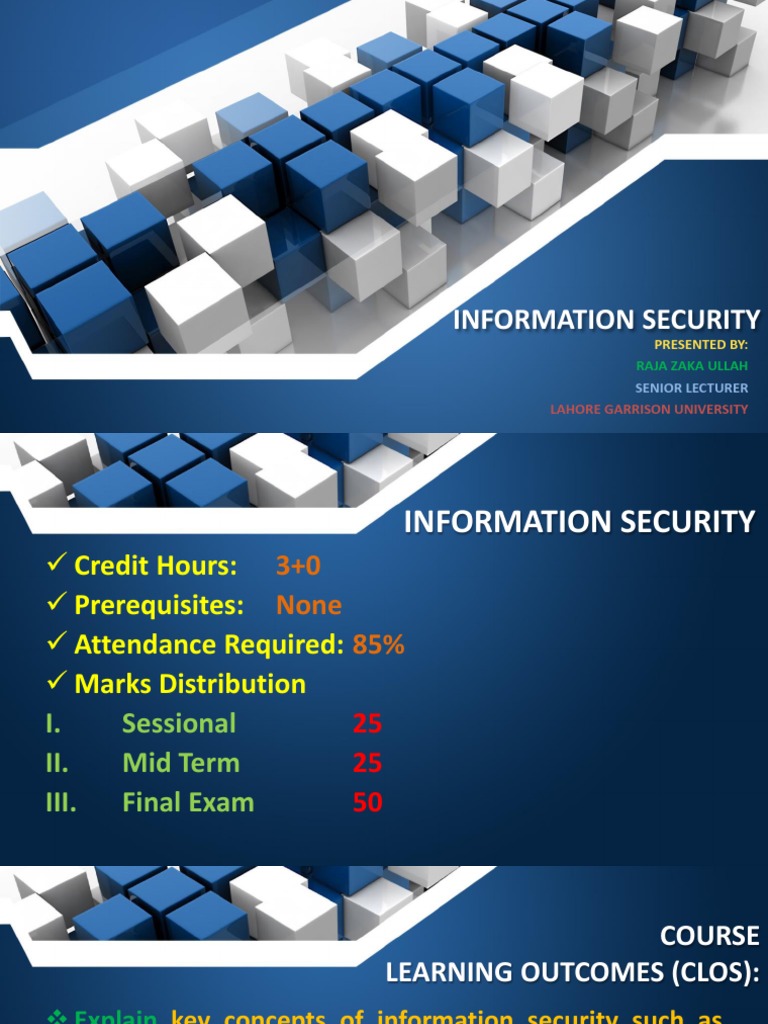 Week 1 Lecture 1 Information Security Pdf Cryptography Information Security