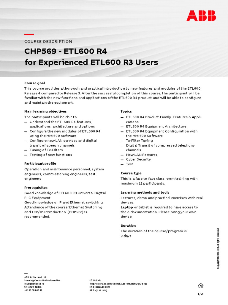 CHP569 - ETL600 R4 For Experienced ETL600 R3 Users | PDF | Local Area ...
