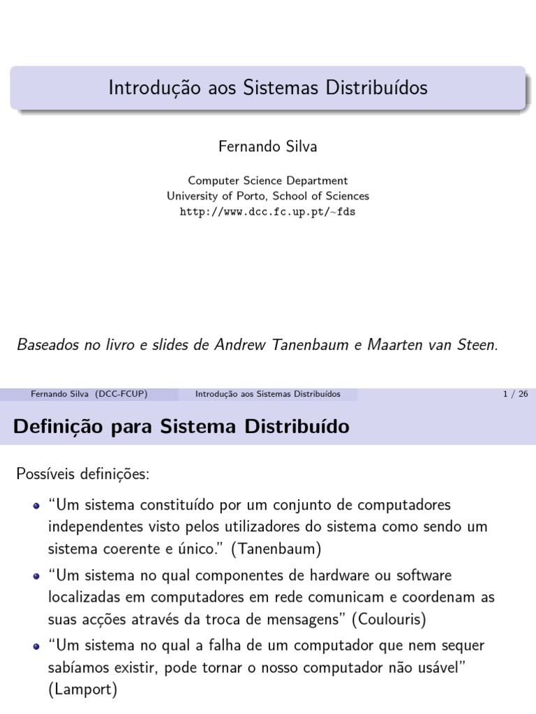 Sistemas Distribuidos PDF | PDF | Sistema de processamento distribuído ...